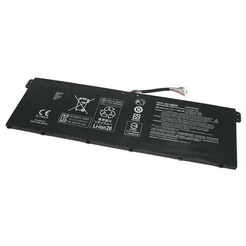 Аккумуляторная батарея для ноутбука Acer CB3-531 15.2V 3300mAh 48Wh AC14B3K (4INP5/60/80)