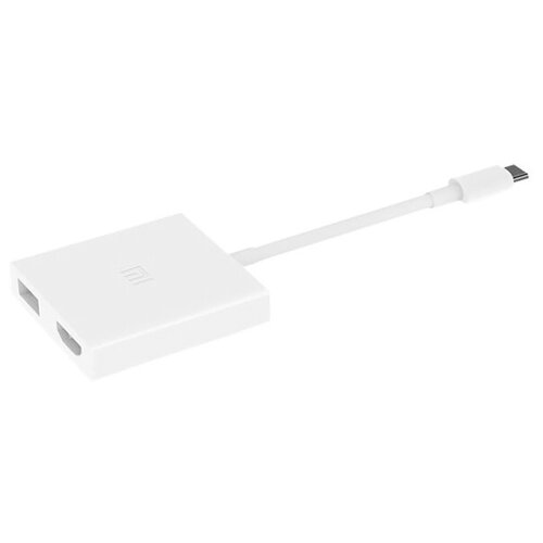 Переходник/адаптер Xiaomi USB Type-C - USB / HDMI (ZJQ01TM), 0.15 м, 1 шт., белый