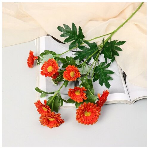 Poetry in flowers Цветы искусственные "Пижма девичья" 6х65 см, ярко-оранжевый