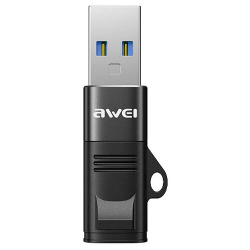 Переходник адаптер AWEI CL-13 Smart Mini, USB 3.0 to Type-C, Черный