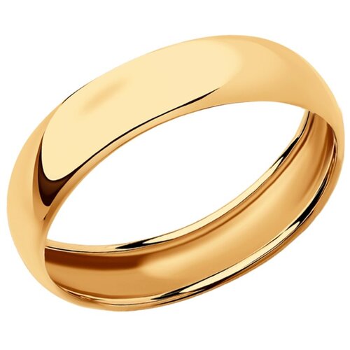 Кольцо обручальное SOKOLOV, красное золото, 585 проба, размер 22.5