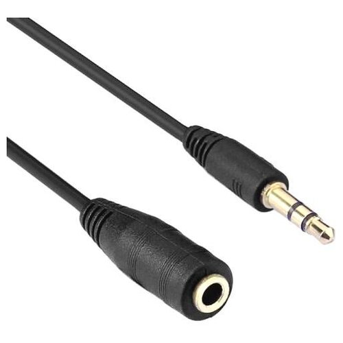 Удлинитель ExeGate mini jack 3.5mm - mini jack 3.5mm (10/0.10CCS*2C+28/0.10CCS), 3 м, черный