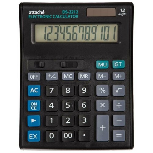 Калькулятор настольный полноразмерный Attache Economy 12 разр, черный