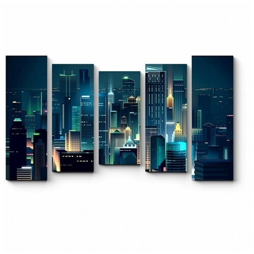 Модульная картина Ночной город110x66