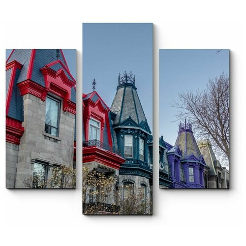 Модульная картина Красочные Викторианские дома в Канаде130x117