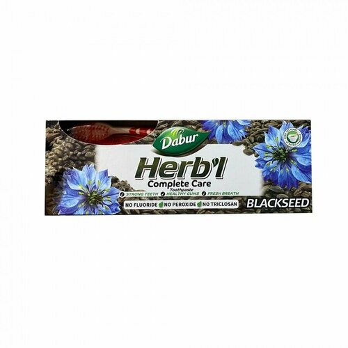 Dabur Toothpaste Dabur Herb'l Black Seed Зубная паста (с экстрактом семян черного тмина) с зубной щеткой 150г
