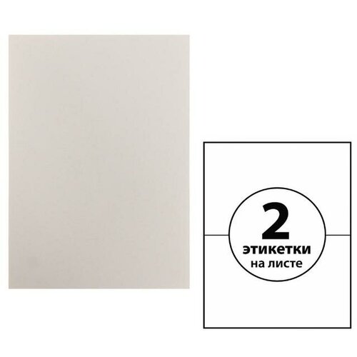 Calligrata Этикетки А4 самоклеящиеся 50 листов, 80 г/м, на листе 2 этикетки, размер: 210*148 мм, белые