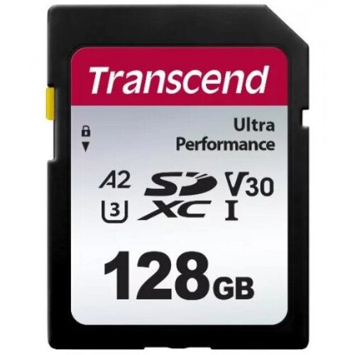 Карта памяти 128Gb - Transcend Secure Digital XC 340S UHS-I U3 V30 A1 TS128GSDC340S