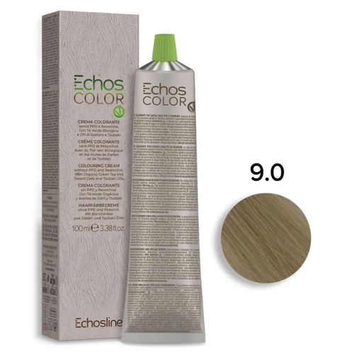 ECHOS LINE, ECHOS COLOR, Крем-краска №9.0 NEW - очень светлый русый, 100 мл