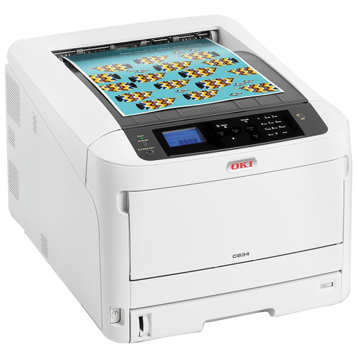 Принтер OKI C834dnw, цветн., A3, белый/черный