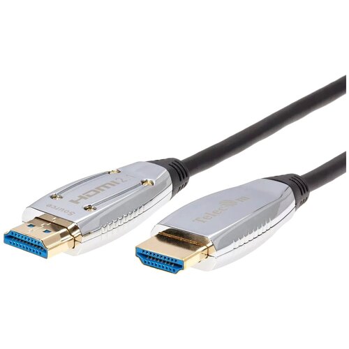 Кабель HDMI(19M)-HDMI(19M) v2.1 4K, 8K, экранированный, 30м, черный Telecom HDMI (TCG2120-30M)