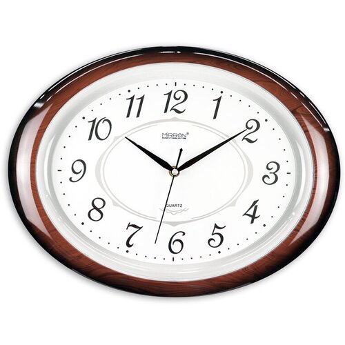 Настенные часы MIRRON P2267A ДКБ/ Домашний интерьер/ Овальные часы/ Минимализм