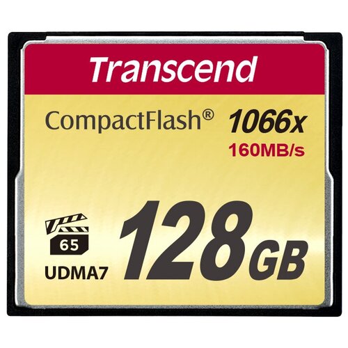 Карта памяти 128 ГБ CompactFlash (CF) Transcend CompactFlash X1000 (TS128GCF1000)