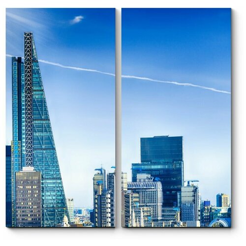 Модульная картина Небоскребы делового Лондона 70x70