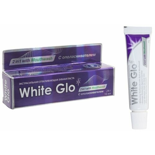 Отбеливающая зубная паста White Glo «2 в 1», 24 г