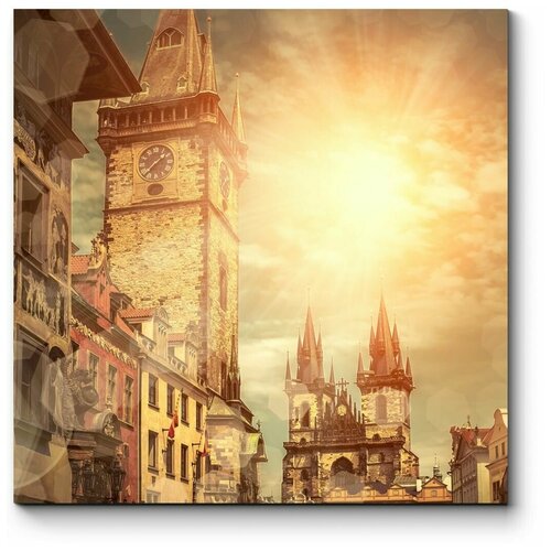 Модульная картина Староместская площадь в солнечный полдень, 90x90