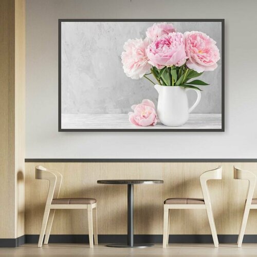Постер для интерьера Букет Розовых Пионов 40х30 см в тубусе ПолиЦентр