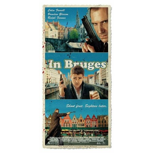Плакат, постер на холсте Залечь на дно в Брюгге (In Bruges), Мартин МакДона. Размер 21 х 30 см