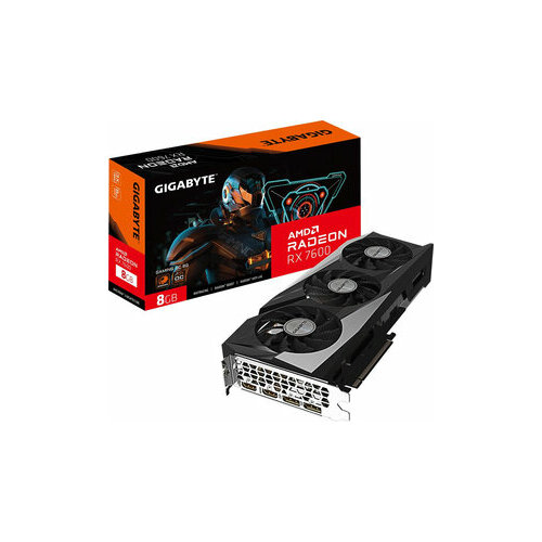 Видеокарта Gigabyte Видеокарта Gigabyte PCI-E 4.0 GV-R76GAMING OC-8GD AMD Radeon RX 7600 8192Mb 128 GDDR6 2355/18000 HDMIx2 DPx2 HDCP Ret