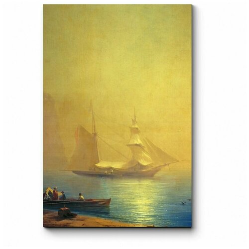 Модульная картина Утро на морском берегу. Судак. 1856 год.60x90