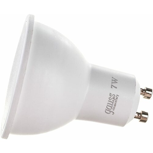 Лампа светодиодная LED 7 Вт 530 Лм 3000К теплая GU10 MR16 Elementary | код.13617 | GAUSS (8шт. в упак.)