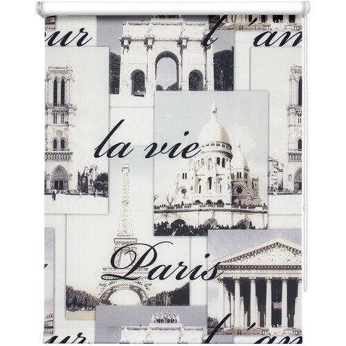 Рулонная штора «Париж», 80х175 см, цвет серый 4760366