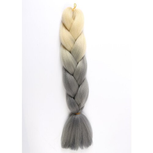 ZUMBA Канекалон двухцветный, гофрированный, 60 см, 100 гр, цвет блонд/серый(#BY47)