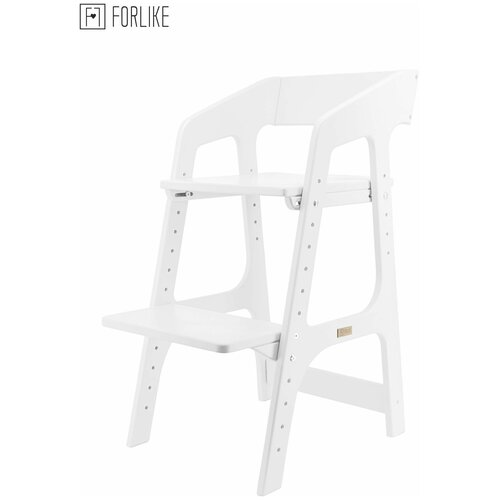 Растущий стул для детей с подлокотниками, FORLIKE белый, деревянный регулируемый стул