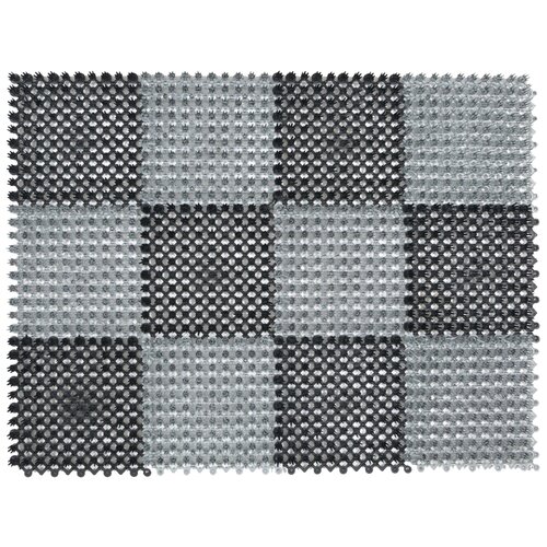 Придверный коврик SunStep Травка, черно-серый, 0.47 х 0.36 м