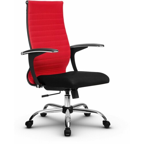 Компьютерное офисное кресло Metta B 2b 19/U158, Основание 17833, Красное/Черное
