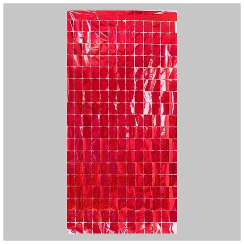 Страна Карнавалия Праздничный занавес голография, 100 × 200 см, цвет красный