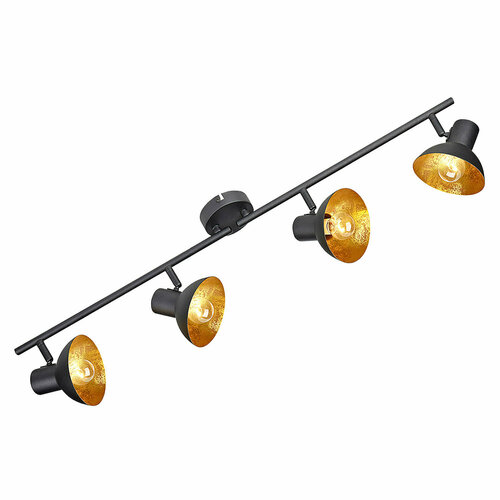 Настенно-потолочный светильник Lussole Louisville LSP-9976, E14, 160 Вт, кол-во ламп: 4 шт., цвет арматуры: черный, цвет плафона: черный