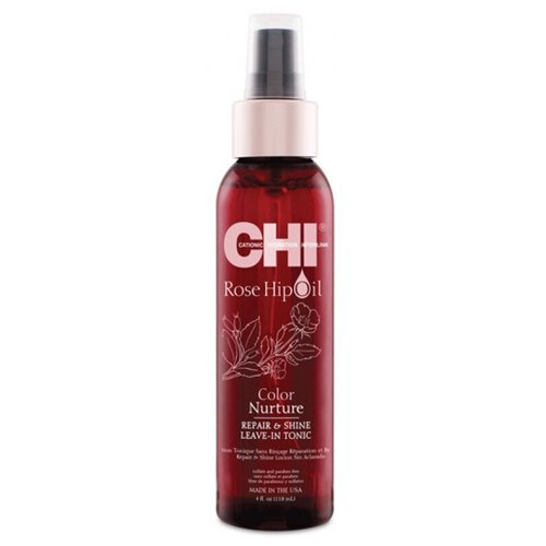 CHI Rose Hip Oil Несмываемый тоник для блеска и восстановления волос, 118 г, 118 мл, спрей