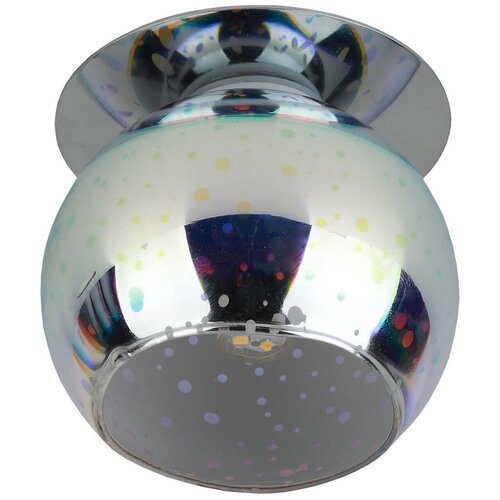Светильник ЭРА DK88-3, G9, 35 Вт, цвет арматуры: серебристый, цвет плафона: разноцветный