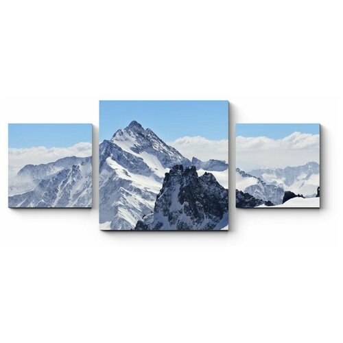 Модульная картина Зимний пейзаж на Маттерхорне 100x43