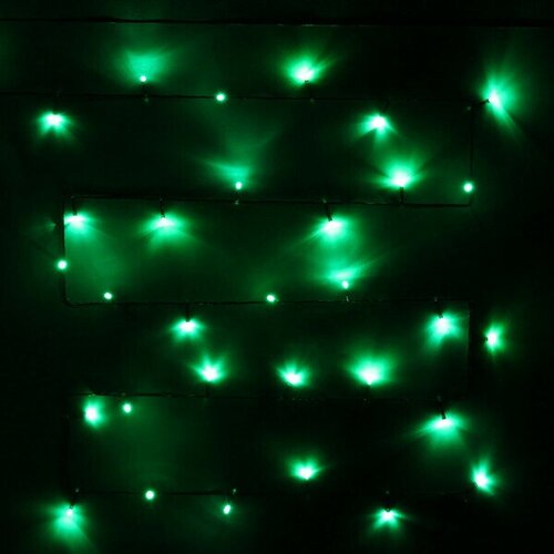 Гирлянда для дома 3,5м 36 ламп LED зелёный пров,8 реж, IP-20, Зелёный