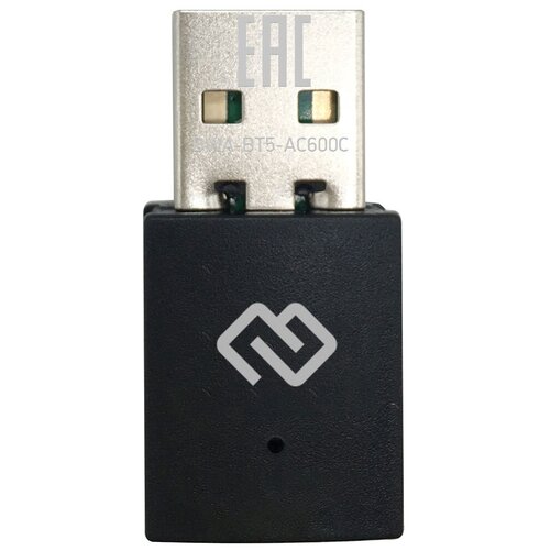 Сетевой адаптер WiFi Bluetooth Digma DWA-BT5-AC600C AC600 USB 2.0 ант. внутр. 1ант. упак.1шт