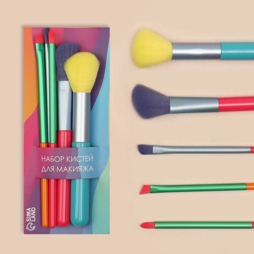 Набор кистей для макияжа PENCIL , 5 предметов, разноцветные