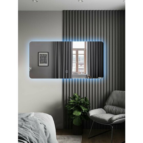 Зеркало для ванной Prisma 600*1800 горизонтальное прямоугольное с холодной LED-подсветкой