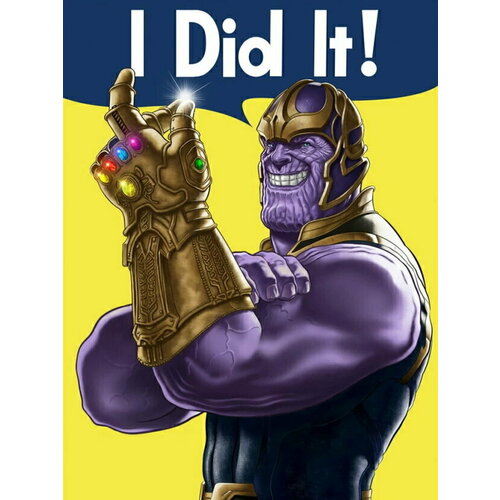 Плакат, постер на холсте Thanos-I Did It/Танос/искусство/арт/абстракция/творчество. Размер 60 х 84 см