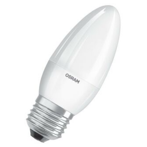 Лампа светодиодная LED 10 Вт E27 6500К 800Лм свеча 220 В (замена 75Вт) OSRAM | код 4058075579590 | LEDVANCE (9шт. в упак.)
