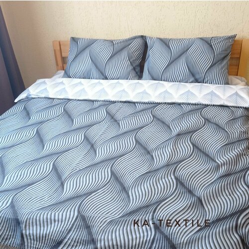 Комплект постельного белья KA-textile, Перкаль, 2-х спальный, наволочки 70х70, простыня 180х200на резинке, Эшер