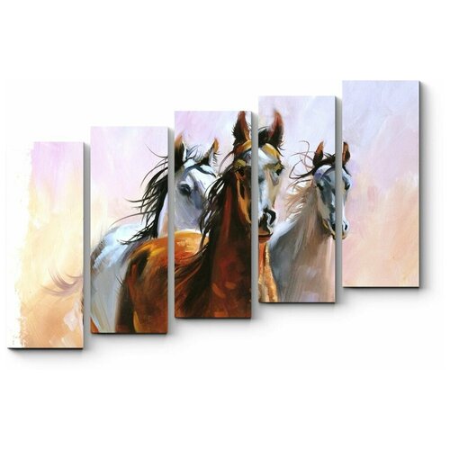 Модульная картина Трио бегущих по пустыне 180x126