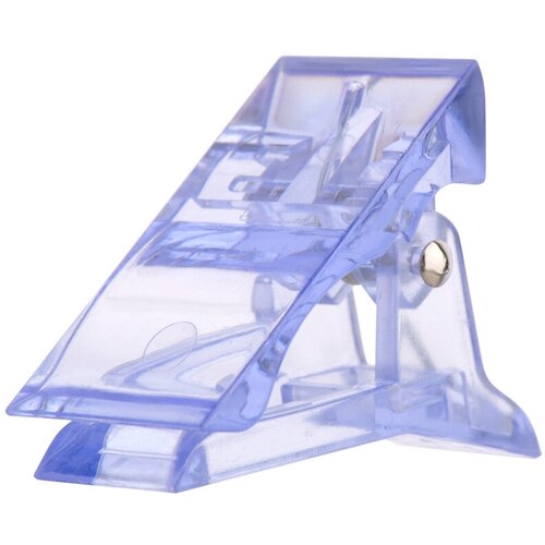 Зажим-прищепка пластиковая для фиксации верхних форм "Б600-15-03" IRISK Прозрачно-голубая (1 шт)