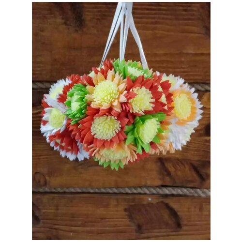 Декоративный набор из шаров из фоамирановых цветков Лучик надежды А47-В41