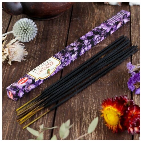 Благовония "HEM Precious Lavender" (Драгоценная лаванда), четырехгранник, 8 палочек (2 шт)