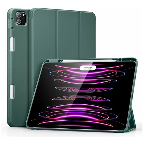 Чехол книжка ESR Rebound Pencil Case для iPad Pro 12.9 (2022/2021) - Forest Green, зеленый