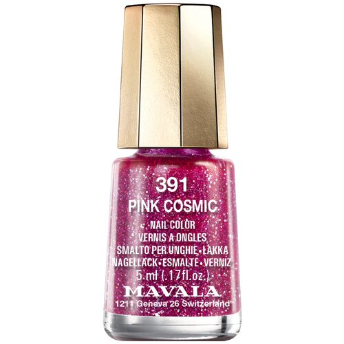 Mavala Лак для ногтей Nail Color Glitter, 5 мл, 391 Pink Cosmic