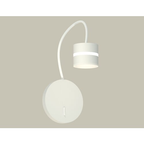 Комплект настенного светильника с выключателем и акрилом Ambrella light XB9595202 SWH/FR белый песок/белый матовый GX53 (C9595, N8444)