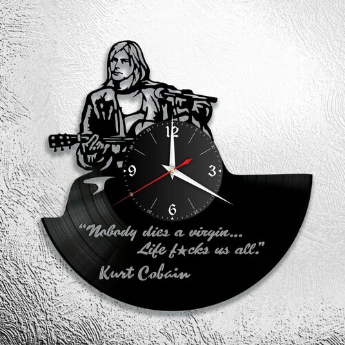 Настенные часы с группой Nirvana, Нирвана, Курт Кобейн, Kurt Cobain